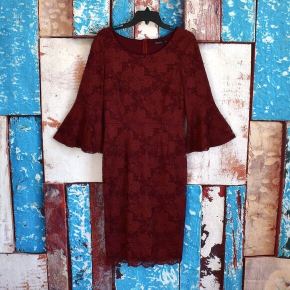 Mikarose | Dresses | Womens Mikarose Dress Lace Scoop Neck Dress Bell ...